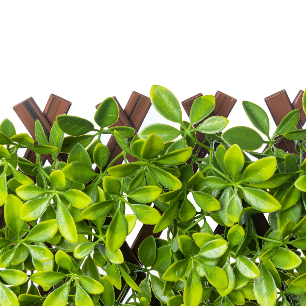 PVC Expandable Trellis 36"X72" Lt Schefflera Leaves